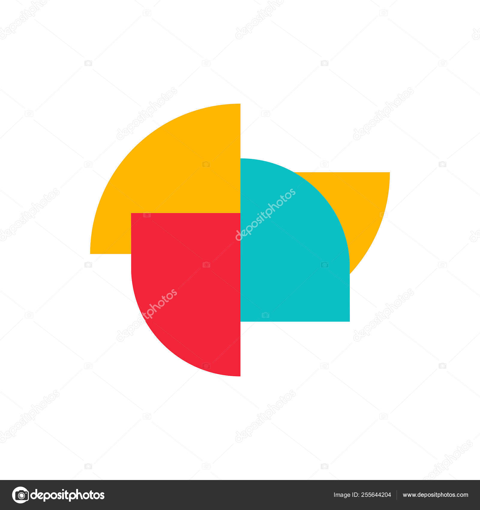 Colorful Abstract Logo Design Template Isolated White Background Stock ...