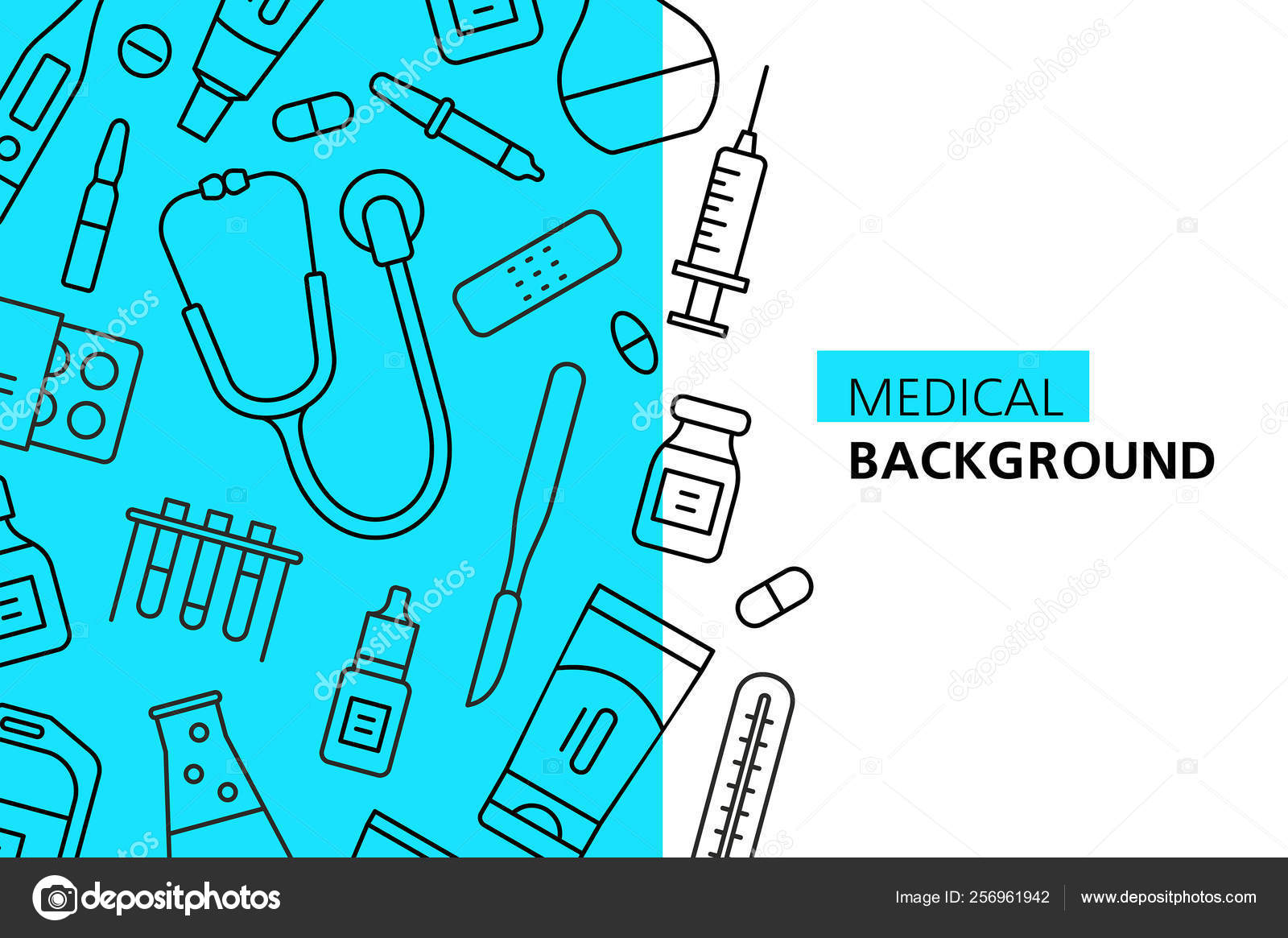 Medical Background Isolated White Background Stock Vector Image by ...