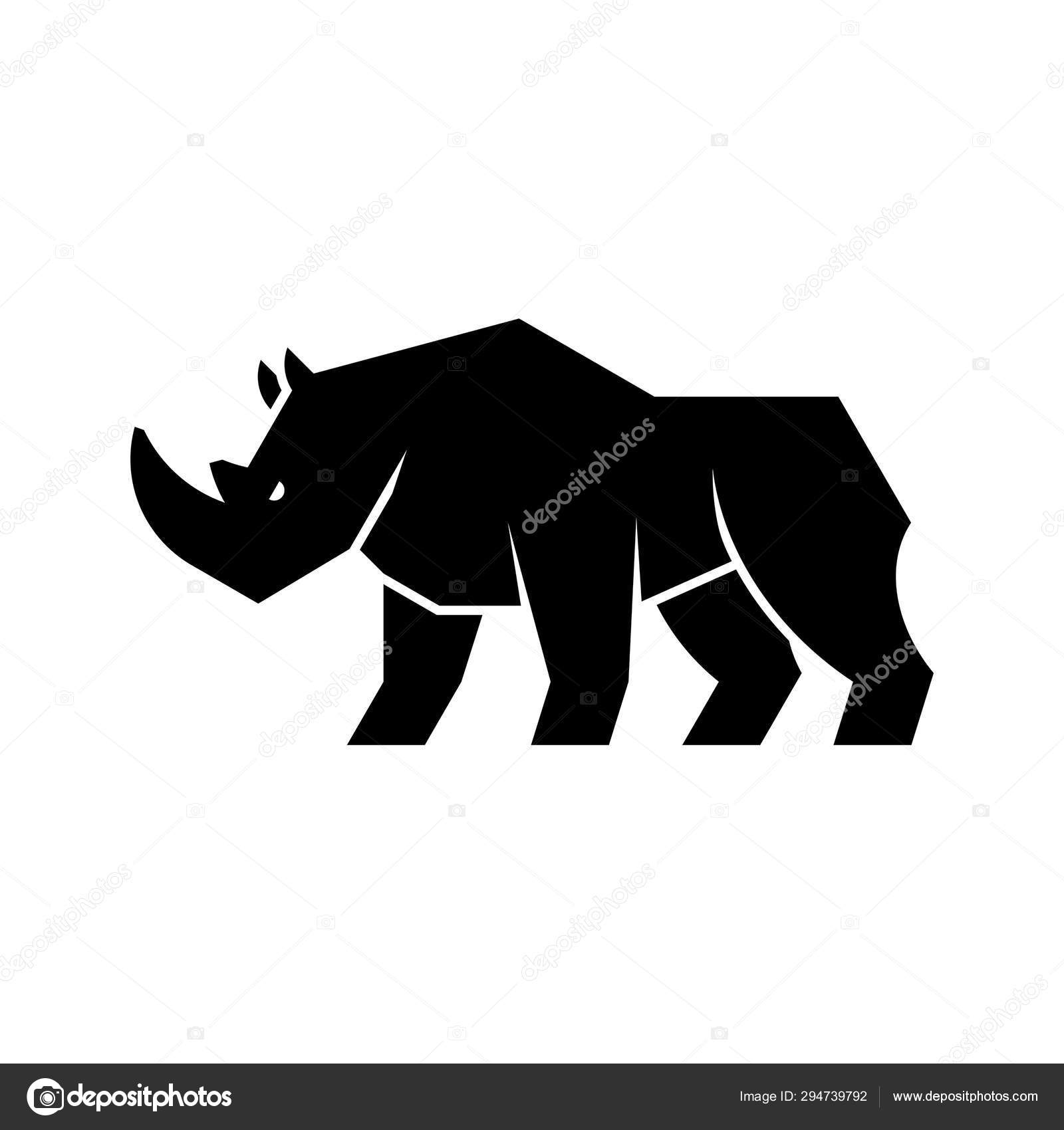 Logotipo Do Rinoceronte Design De Logotipo De Gradiente De Rinoceronte