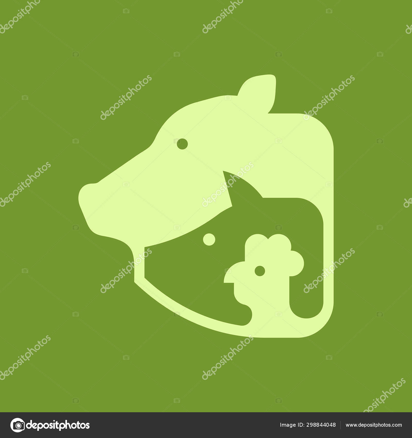 Logo Hewan Ternak Desain Ikon Elemen Templat Vektor Stok oleh ...