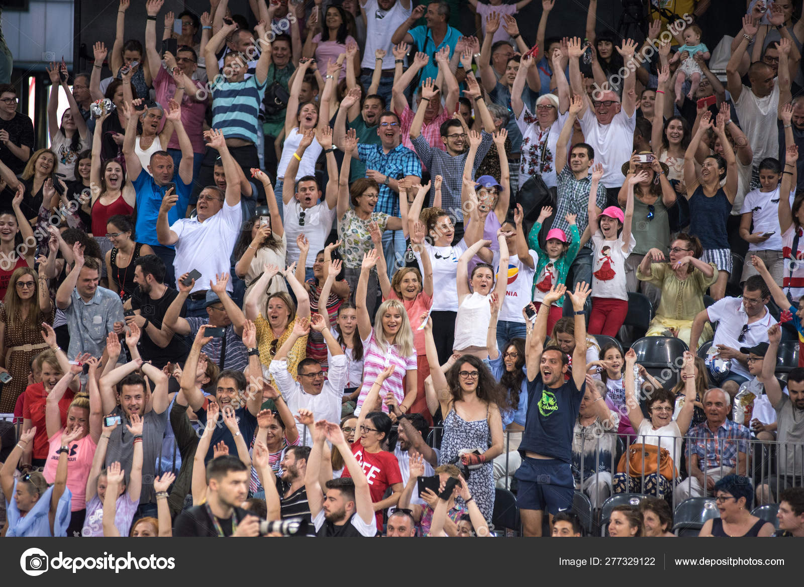 Crowd of people in the tribune — Stock Editorial Photo © salajean ...