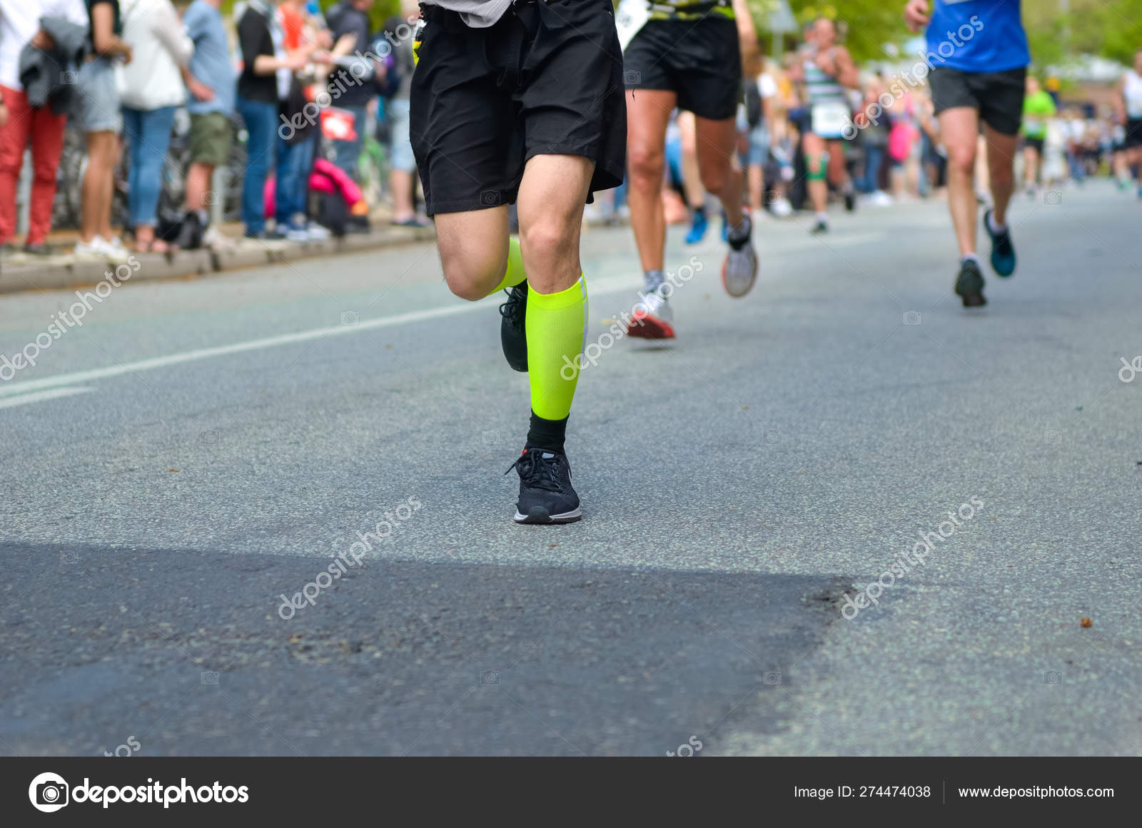Marathon Running Race Many Runners Feet Road Racing Sport Competition ...