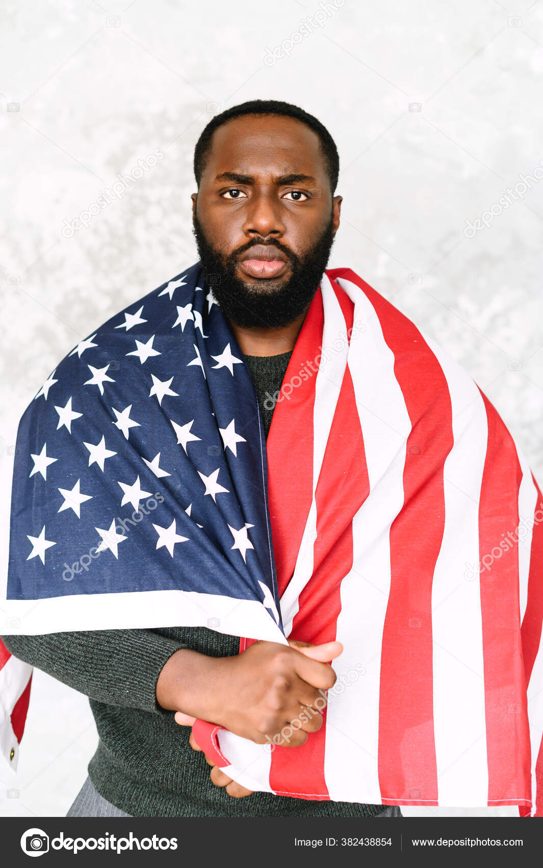 American Man With Flag