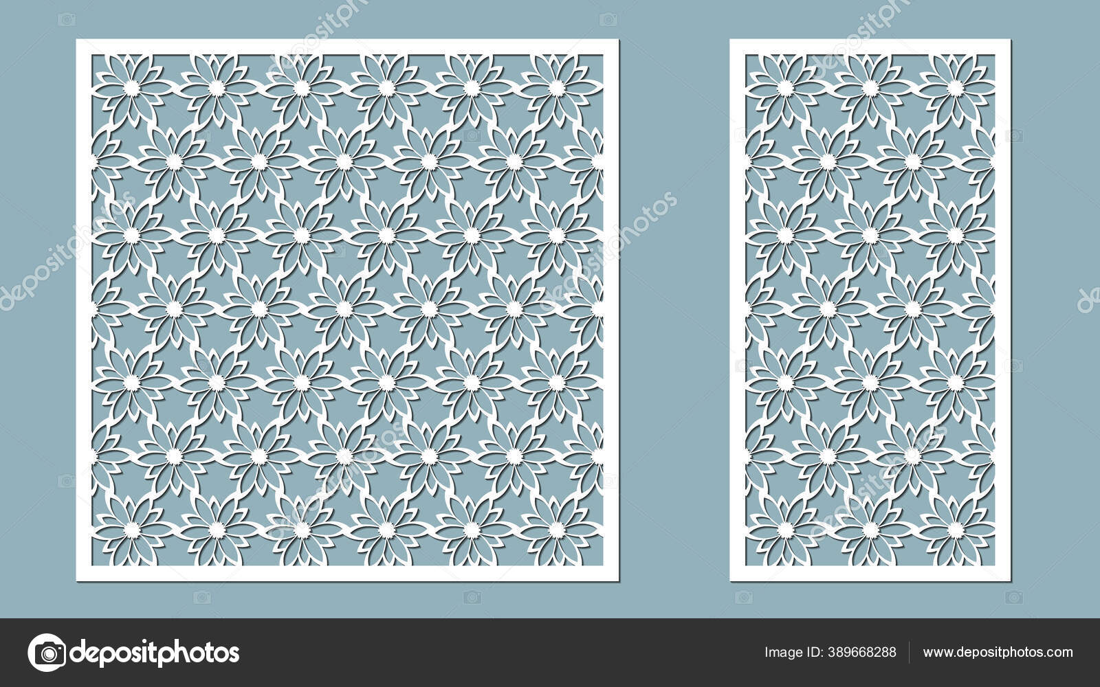 Laser Cut Flower Frame Background Paper Wood Carving Plotter Stock ...