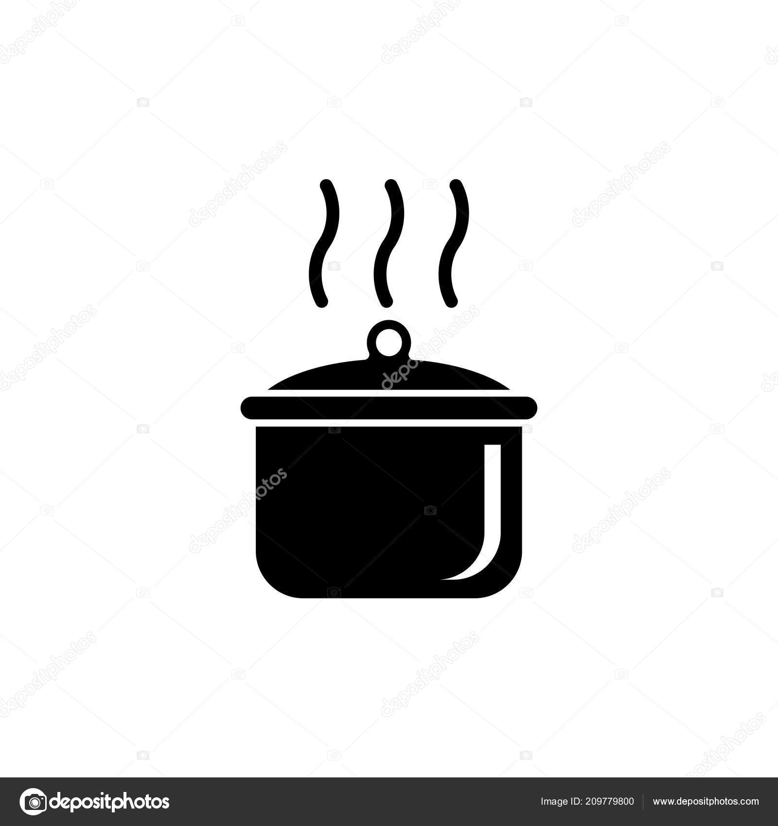 Boiling Cooking Pan Flat Vector Icon Stock Vector Image by ©arctina2059 ...