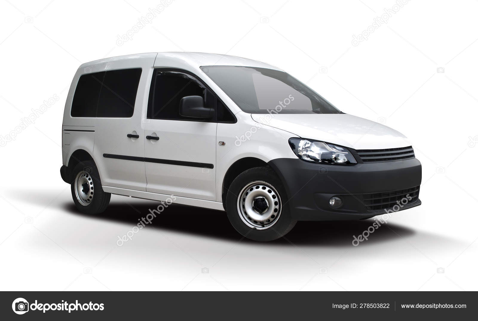 Small White City Van Front View Isolated White – Stock Editorial Photo ...