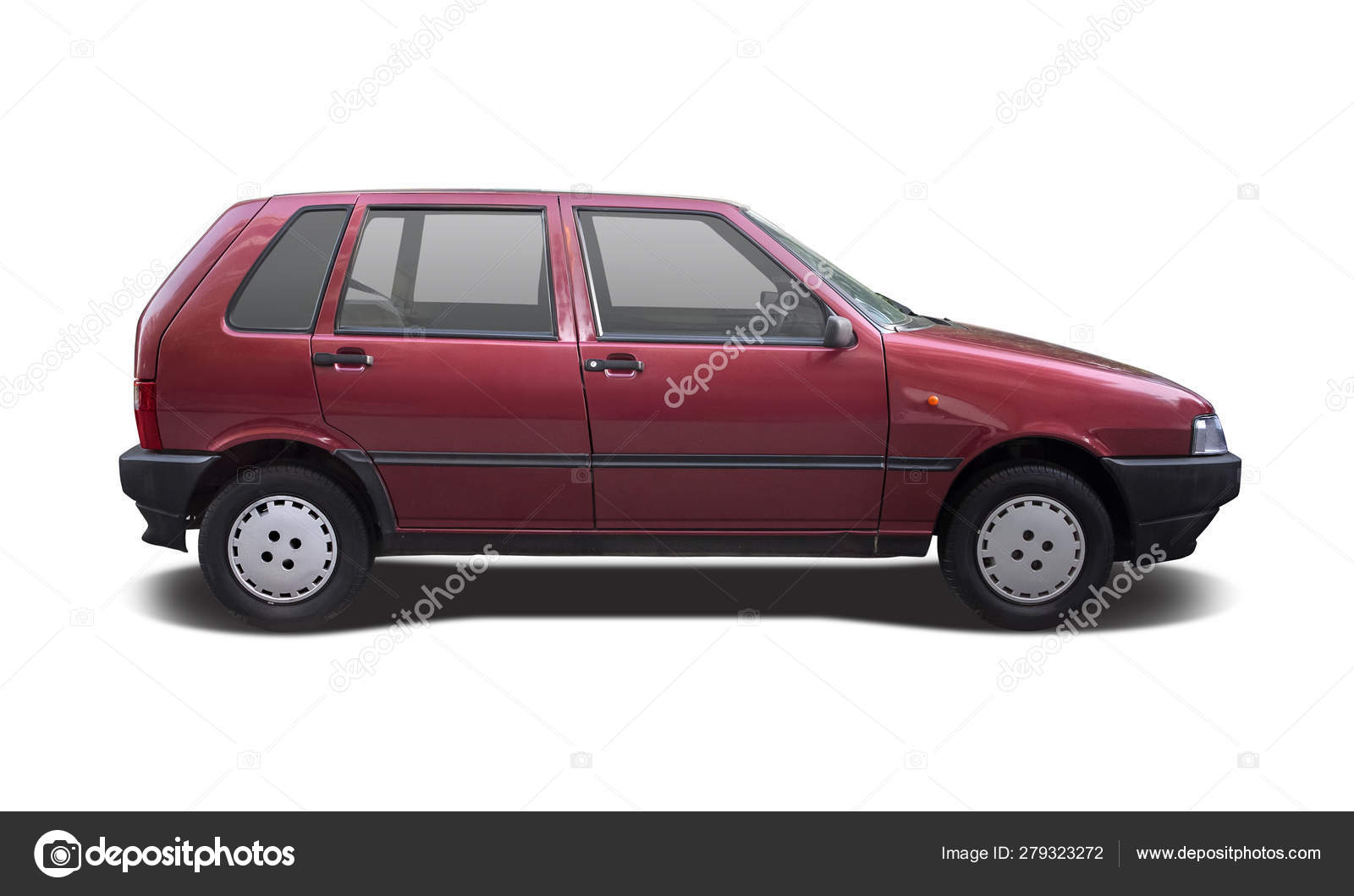 Italian Hatchback Car Side View Isolated White – Stock Editorial Photo ...