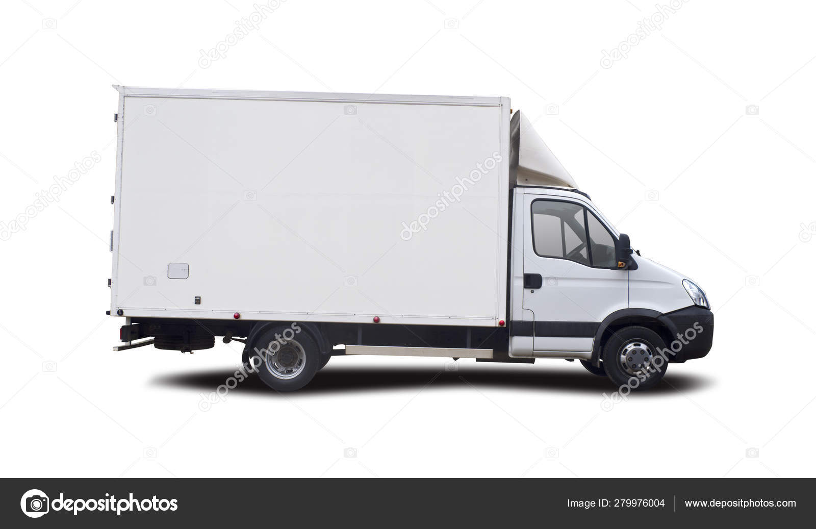 Truck Side View White Background