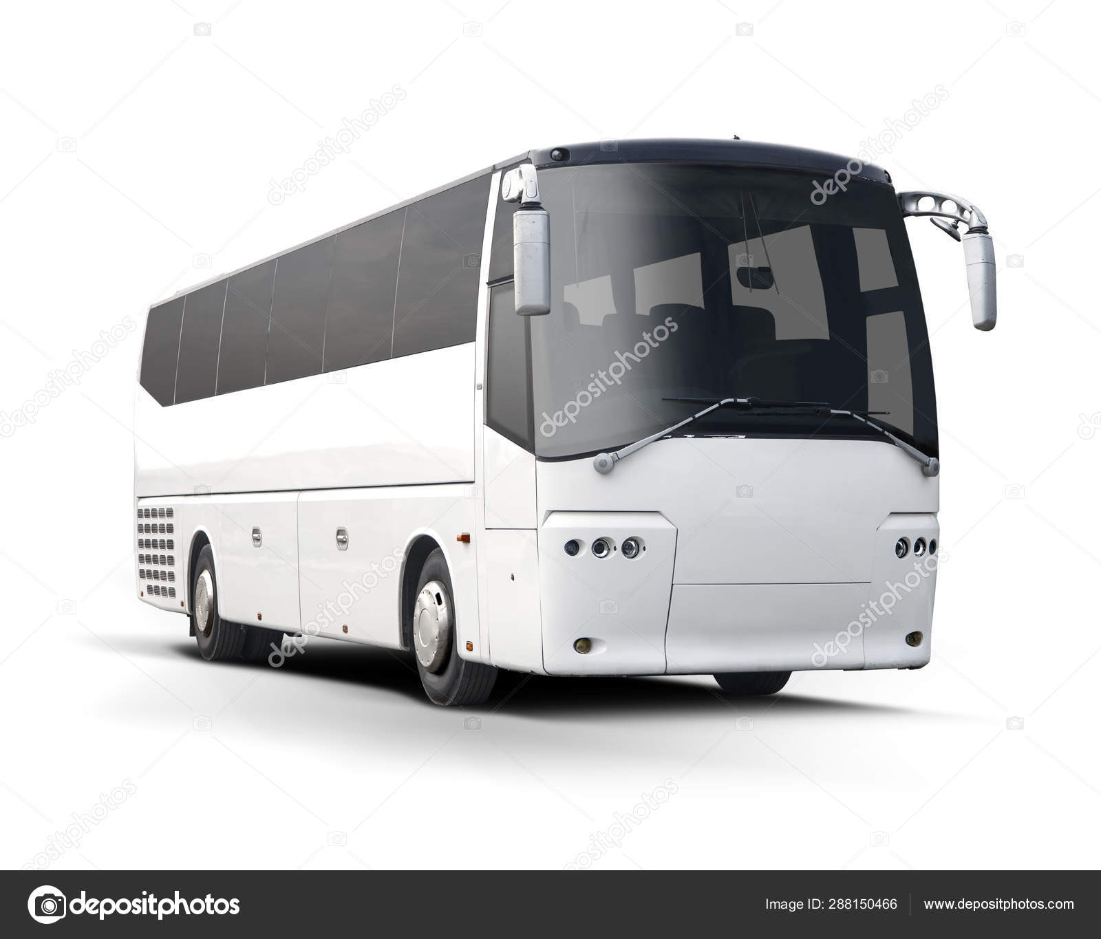 White Bus Front View Isolated White — Stock Photo © Pixellio #288150466