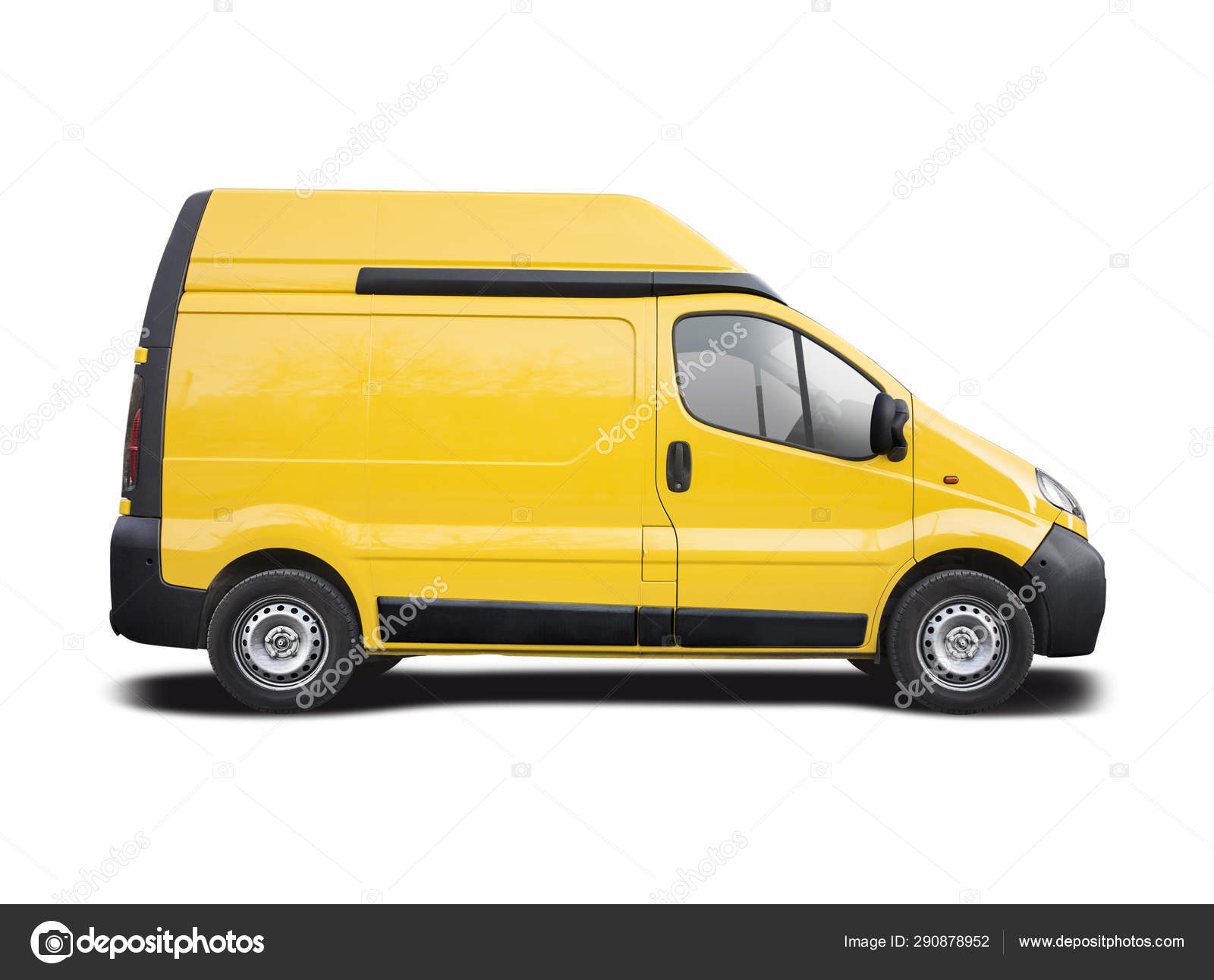 Yellow Van Side View Isolated White Background Stock Photo by ©Pixellio ...