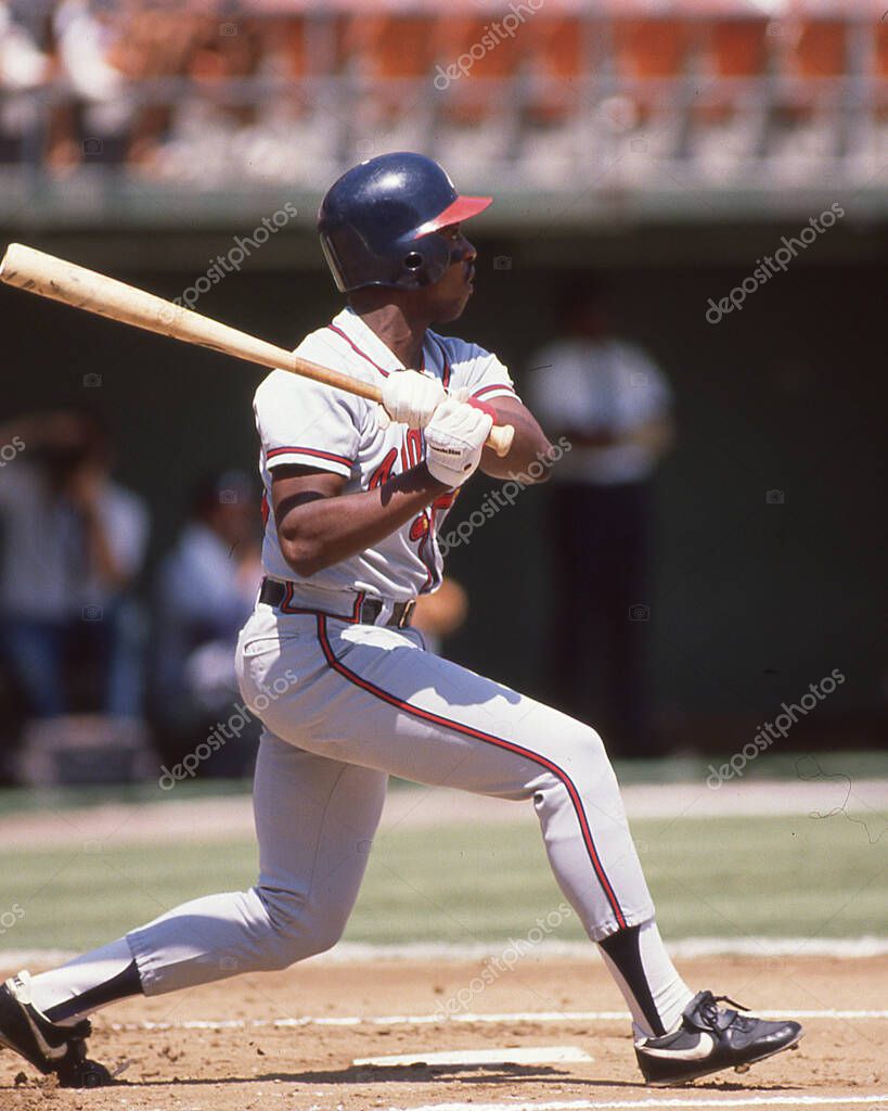 Gerald Perry, primera base de los Bravos de Atlanta. Imagen tomada de ...