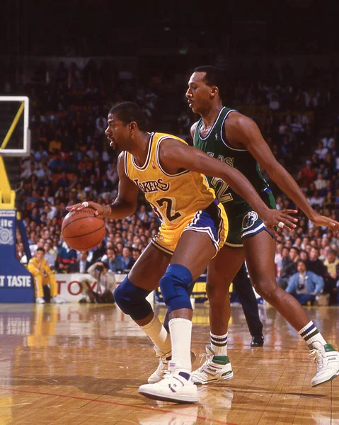 Los Angeles Lakers Power Forward Kurt Rambis Nba Action 1980'S — Stock ...