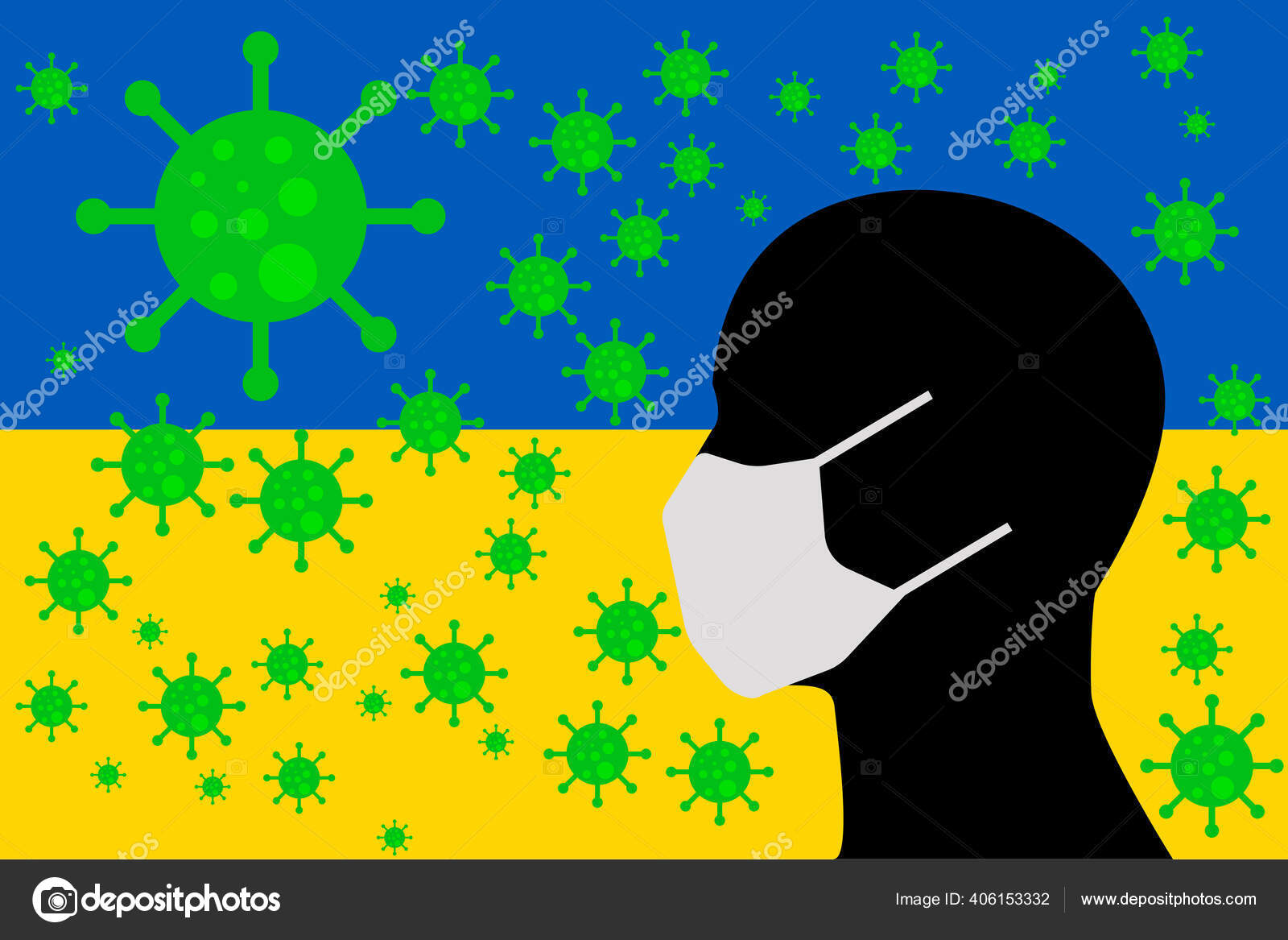 เคเบ ลคอน Tapaboca Virus Bandera Ukraine ภาพเวกเตอร์สต็อกโดย ...