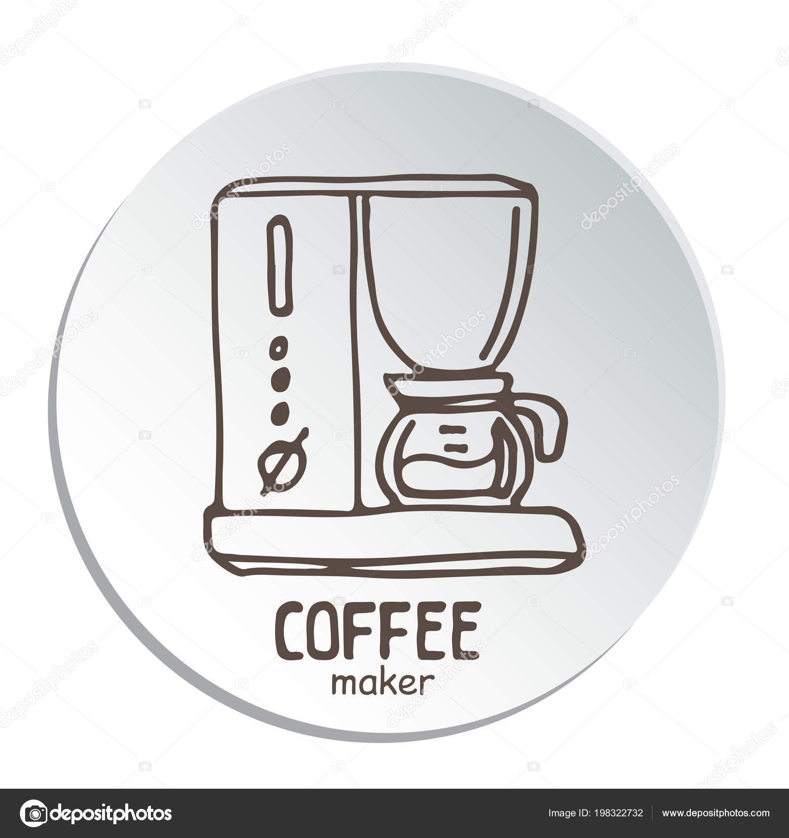 Set Doodle Hand Drawn Sketches Isolated White Background Coffee ...