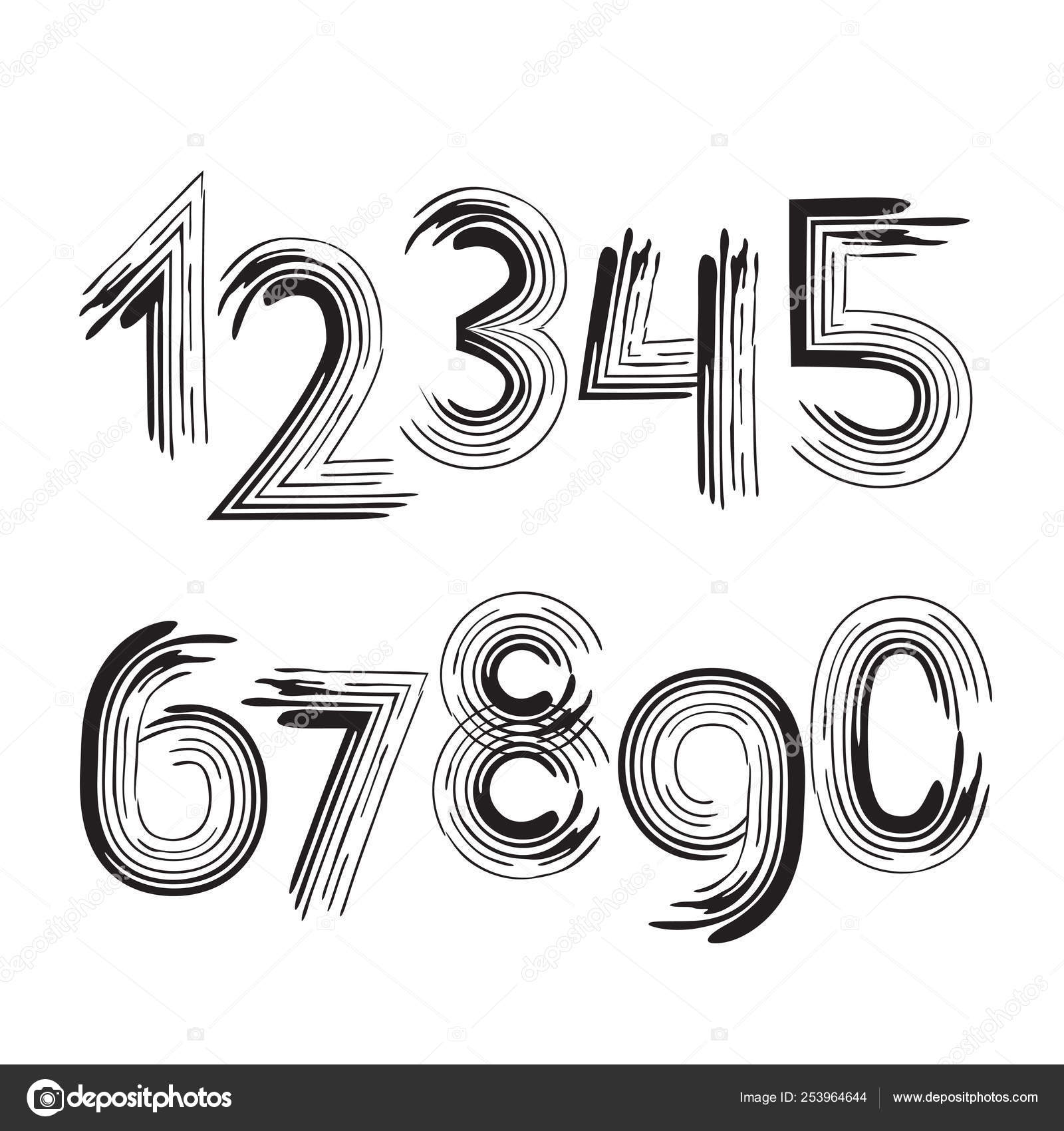 Number set-04 Stock Vector Image by ©tokhiti #253964644