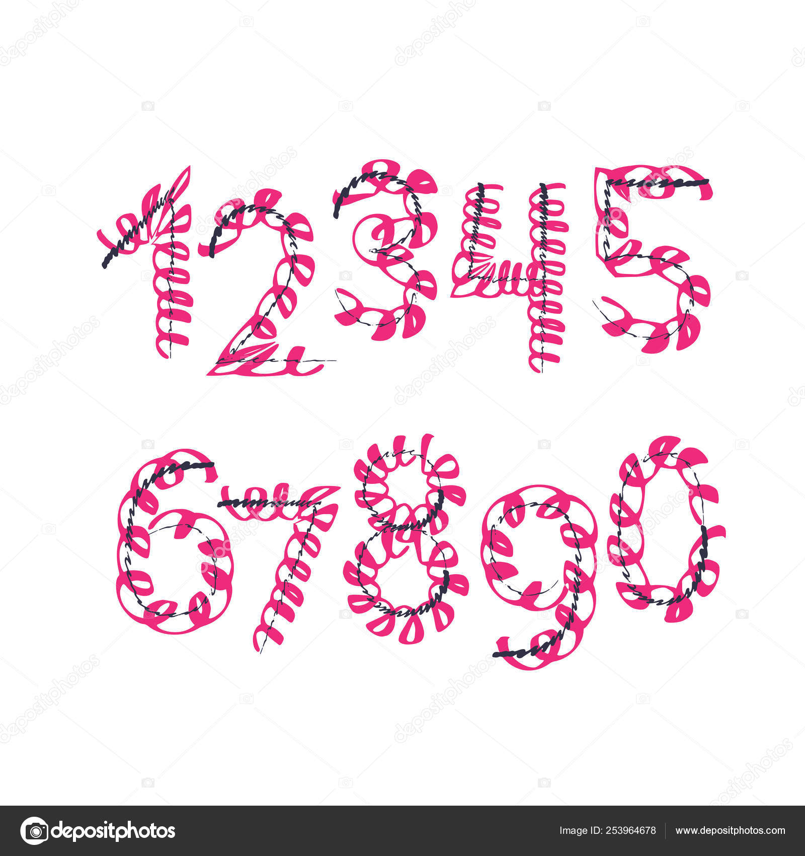 Number set-07 Stock Vector Image by ©tokhiti #253964678