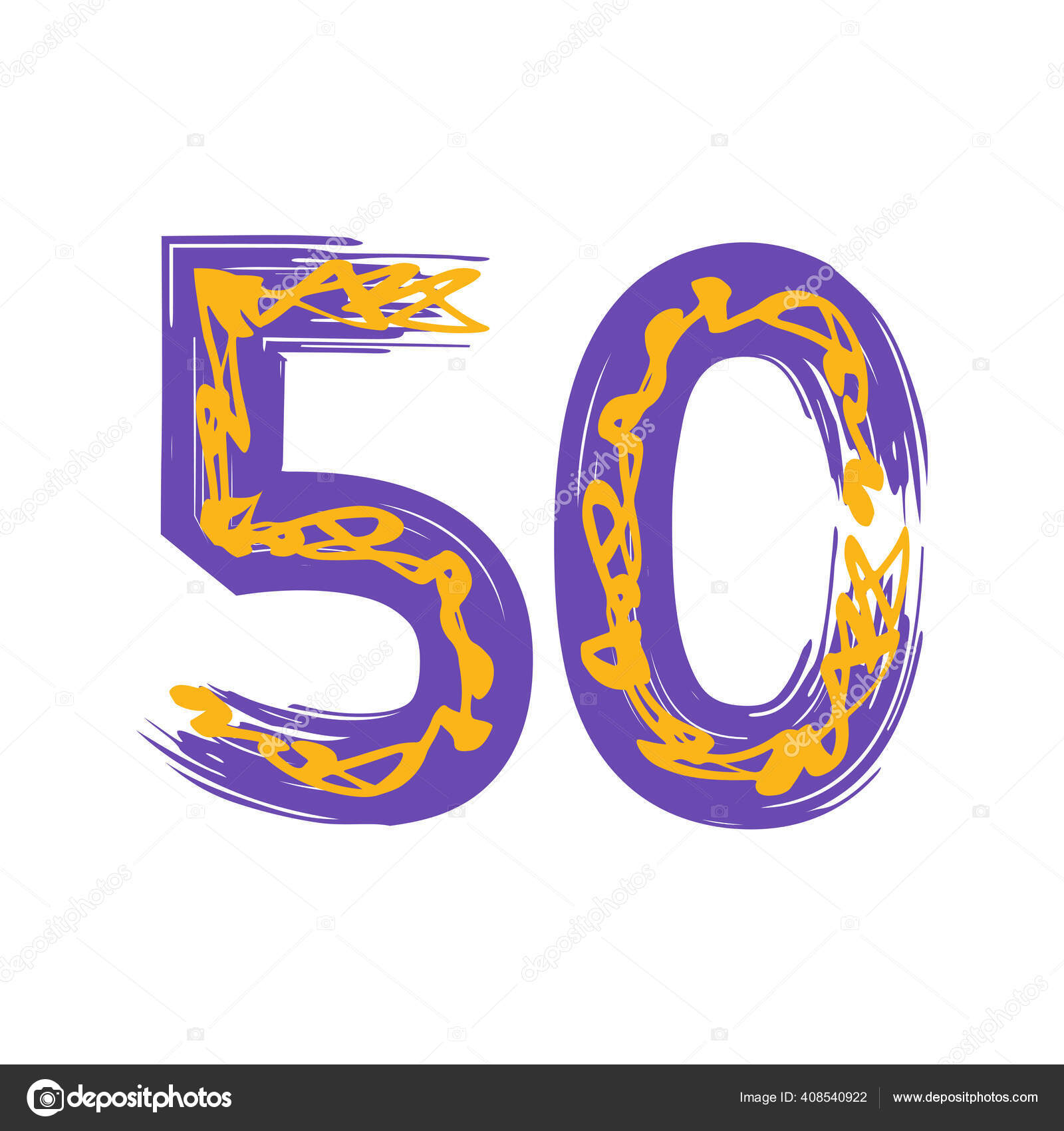 Grunge Number Isolated White Background Vector Illustration Design ...