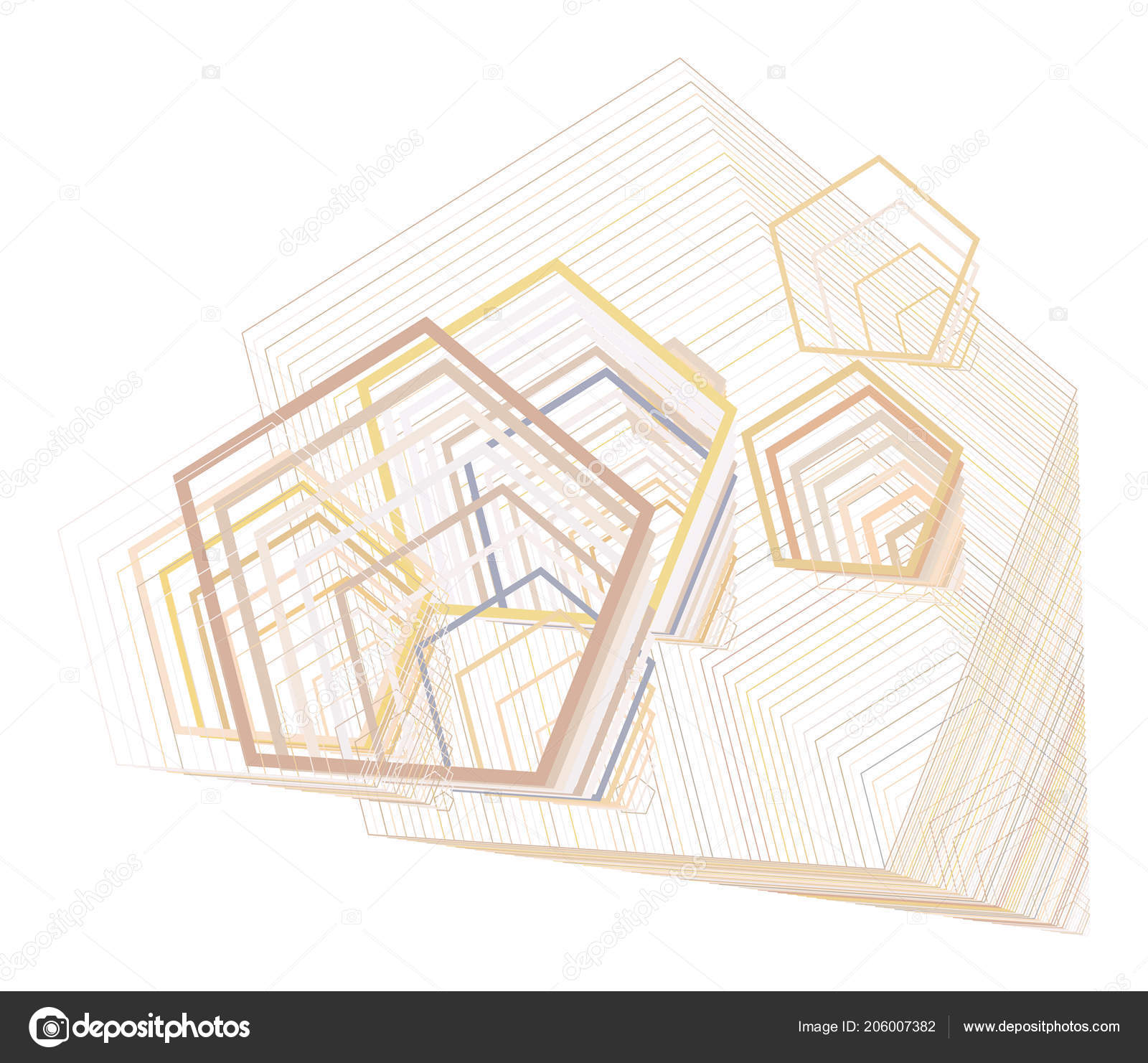 Geometric Conceptual Background Pentagon Pattern Design Vector ...