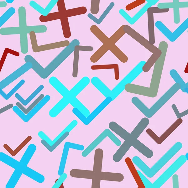 Seamless abstract tick or cross mark, right or wrong sign generative ...
