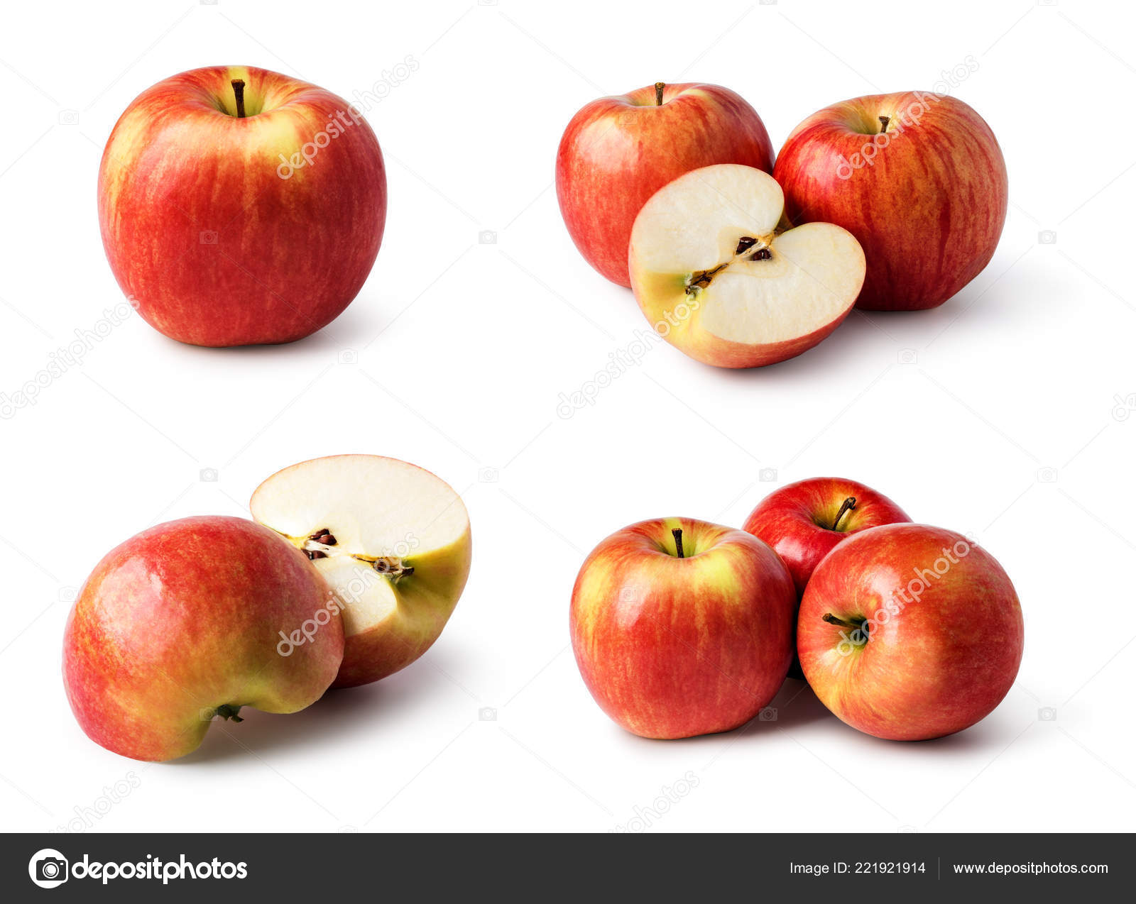 Apple Fruit Set Isolated White Background Stock Photo by ©gresey 221921914