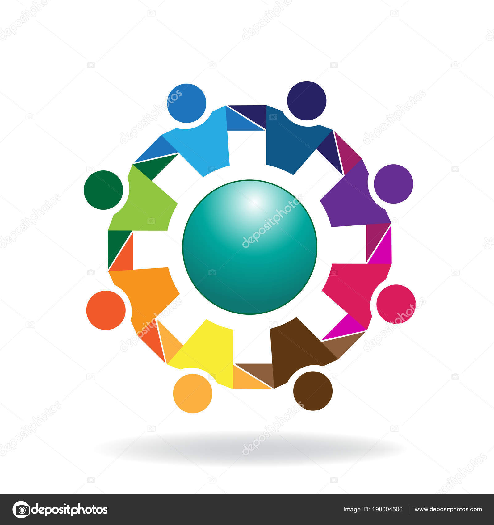 Logo Teamwork Unity Business People Vector Image Stock Vector by ...