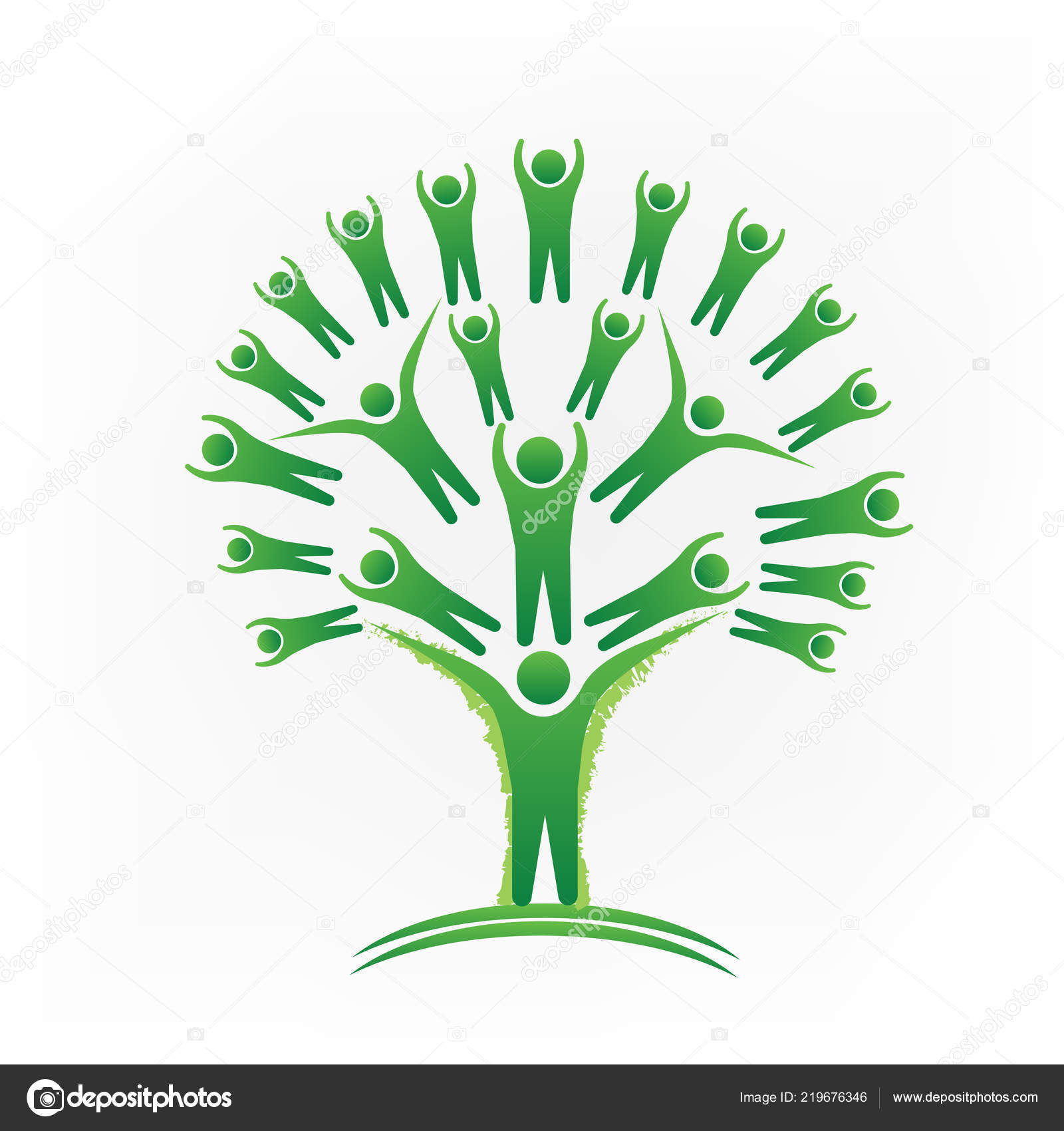 Tree Teamwork People Logo Vector Stock Vector by ©Glopphy 219676346