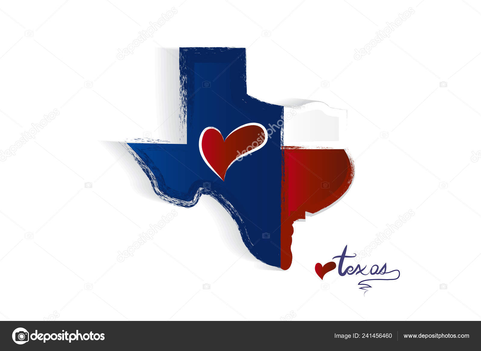Texas Map Love Heart Logo Vector Illustration Design Stock Vector by ...