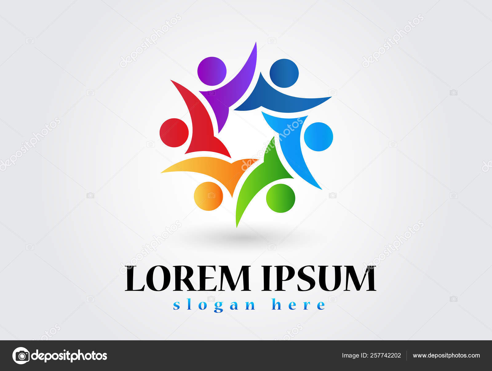 Logo teamwork unity people Stock Vector Image by ©Glopphy #257742202