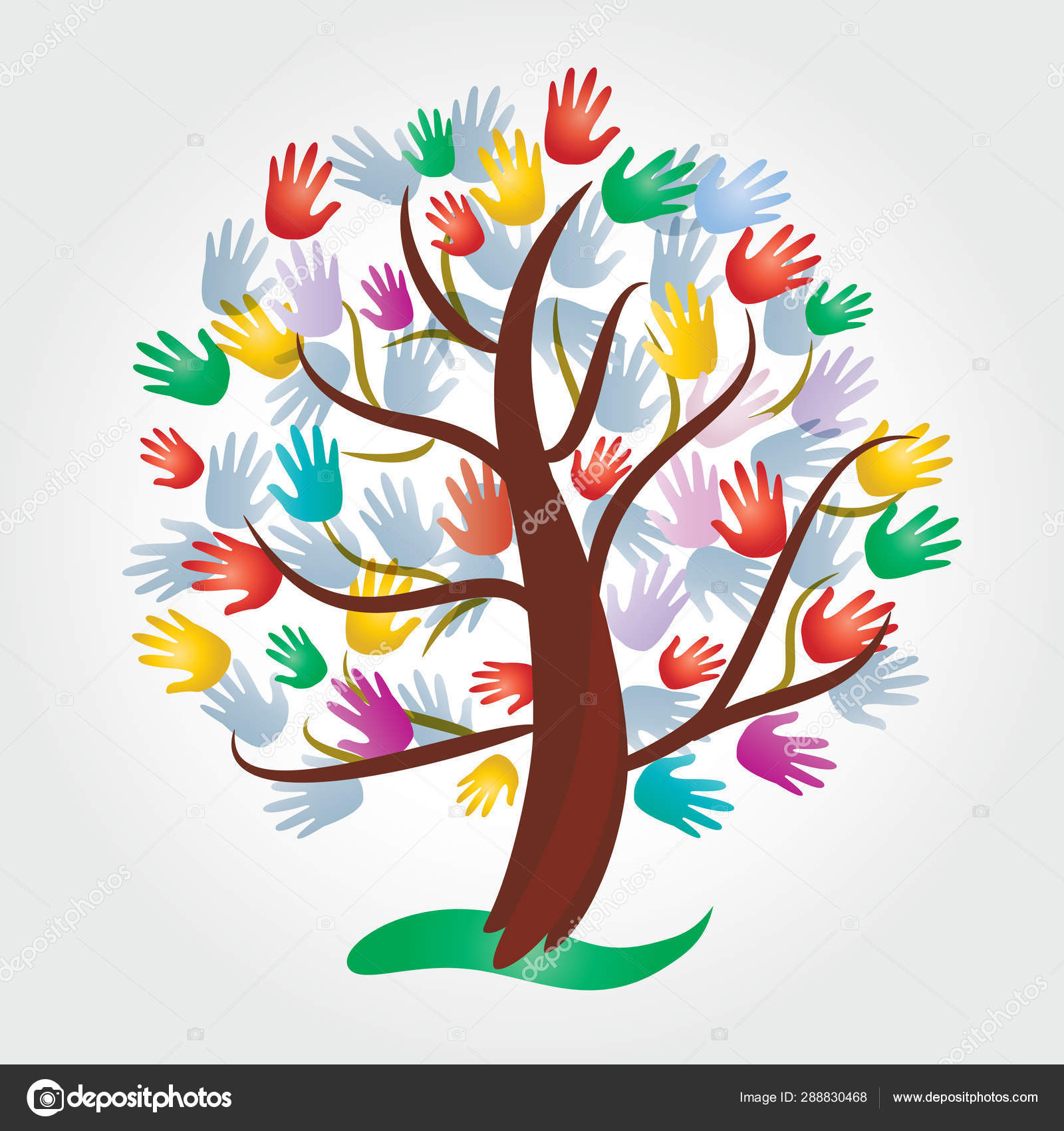 Logo tree hands symbol Stock Vector Image by ©Glopphy #288830468