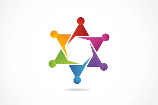 Logo Teamwork Unity Business People Stock Vector by ©Glopphy 372429338