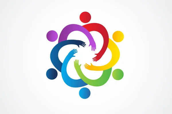 Logo hands teamwork unity people Stock Vector by ©Glopphy 311206722