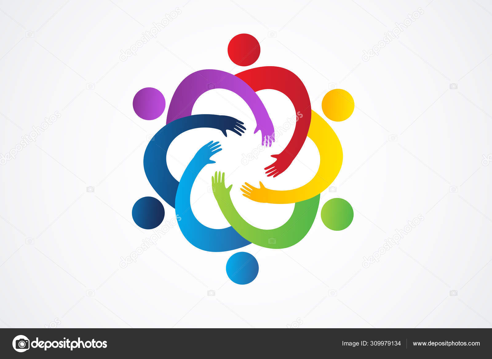Logo teamwork unity people Stock Vector by ©Glopphy 309979134