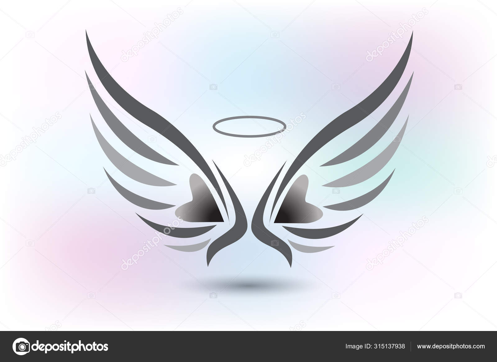 Engel Flügel Logo Vektor - Vektorgrafik: lizenzfreie Grafiken © Glopphy ...