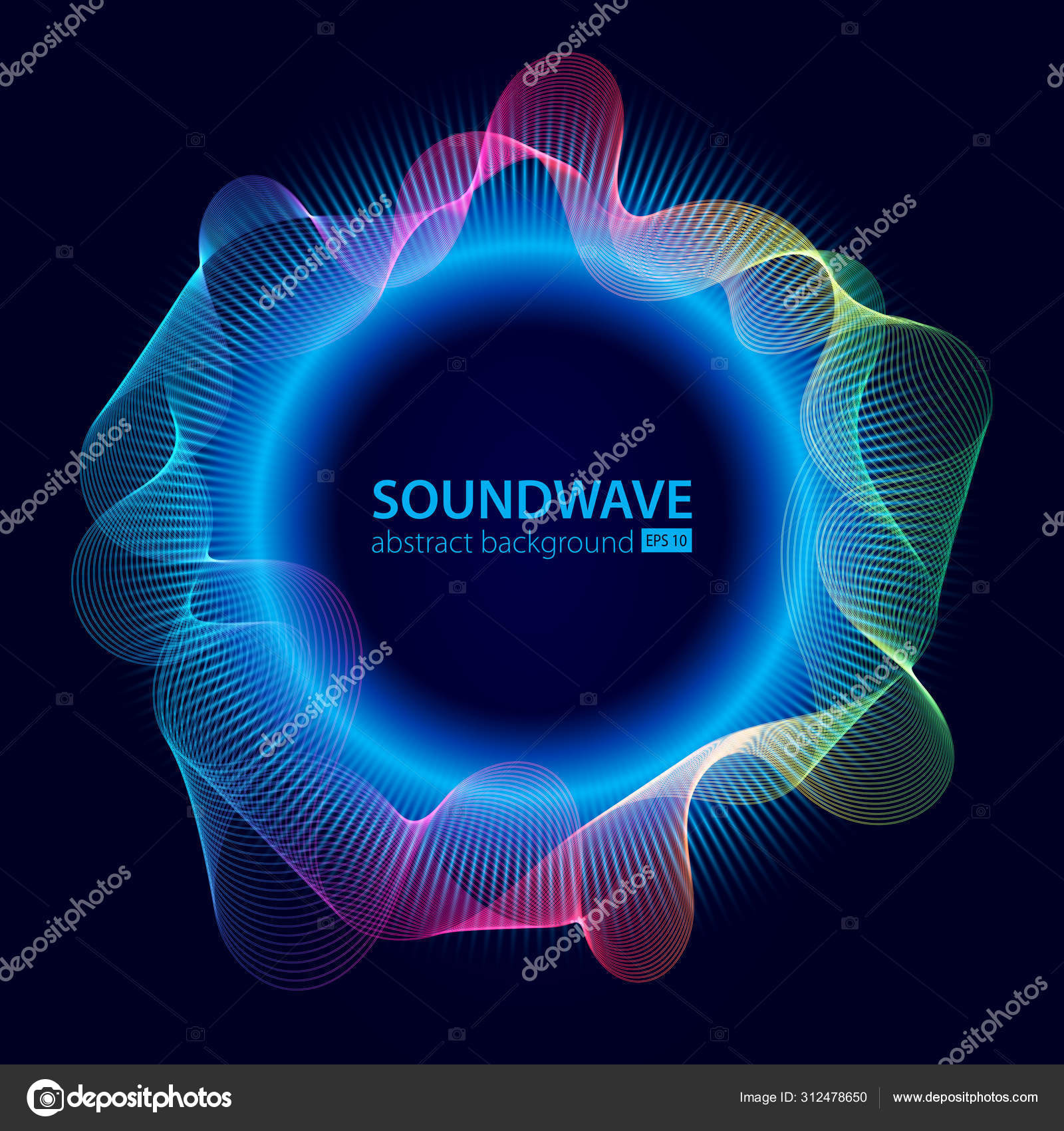 Soundwave vector abstract background. Music radio wave. Sign of audio ...