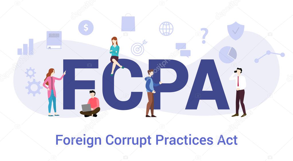 fcpa prácticas corruptas extranjeras actúan concepto con gran palabra o ...