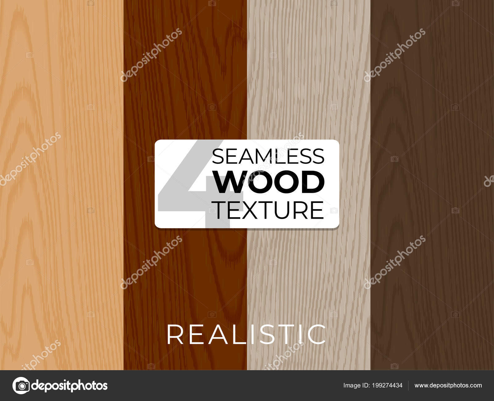 Set of natural vector textures. Wooden seamless patterns. Vector ...