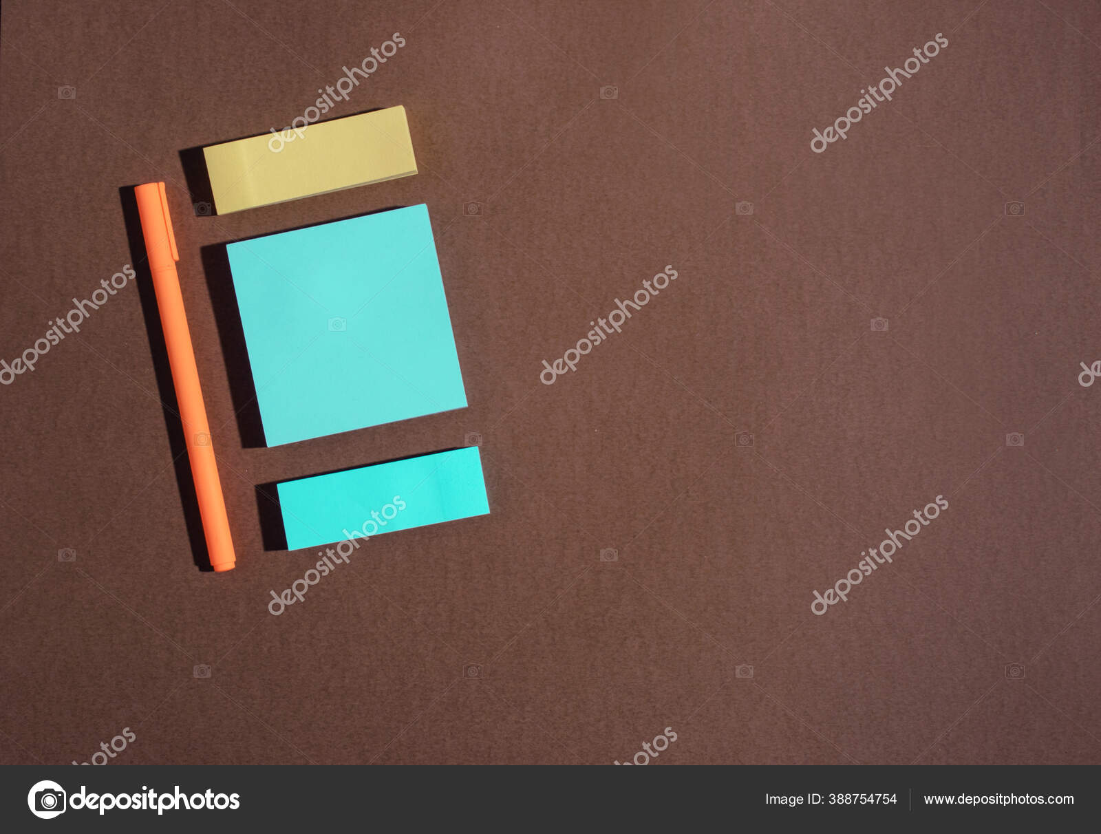 Blank Note Paper Set Different Colours Forms Sizes Flat Lay — Stock ...
