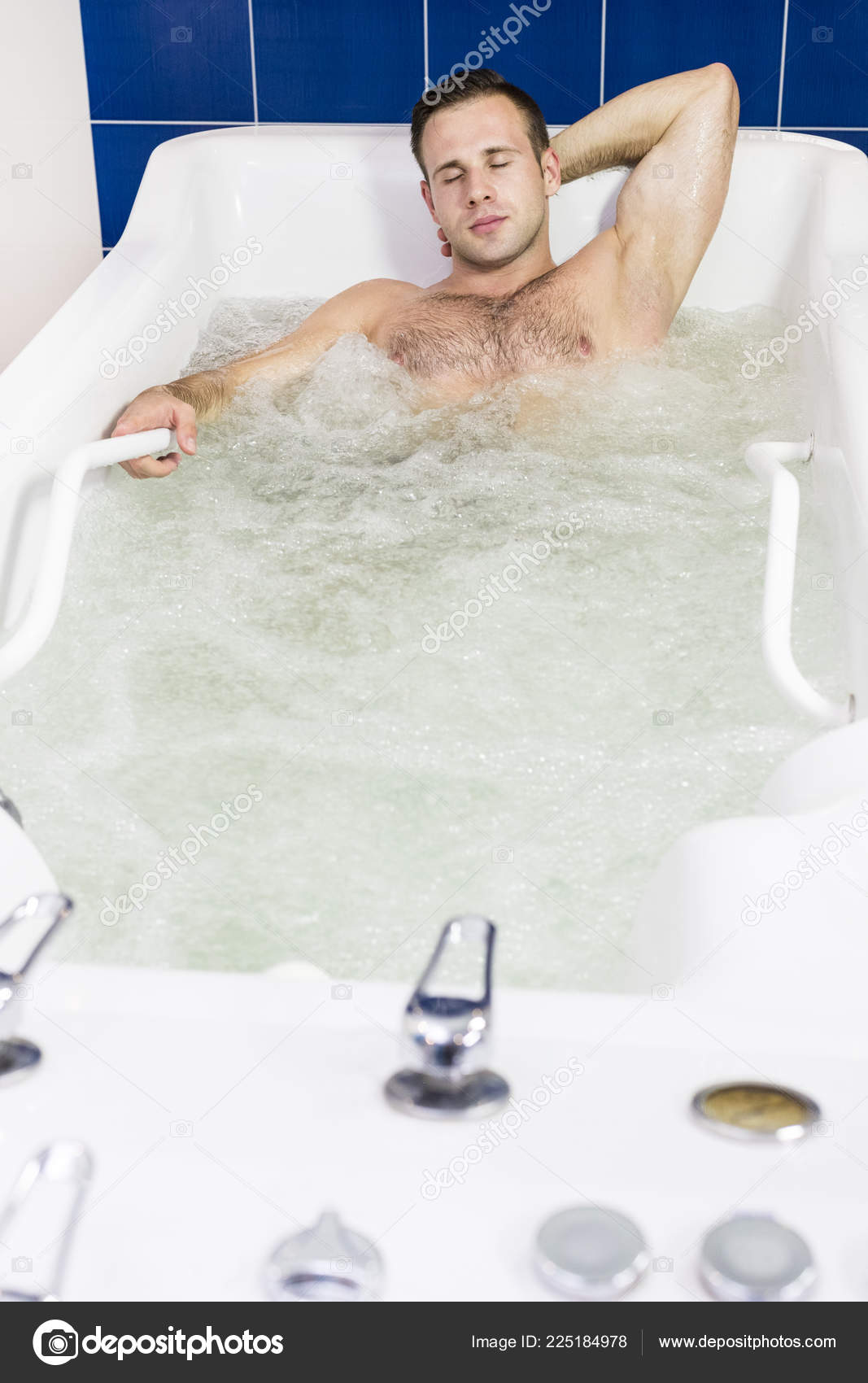 Young Man Procedure Whirlpool Hydrobath — Stock Photo © Lester120 ...