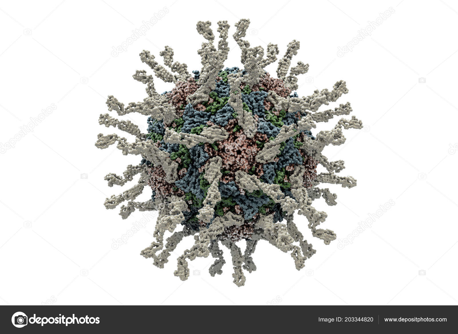 Human Poliovirus Computer Model Poliovirus Infects Children Causes ...