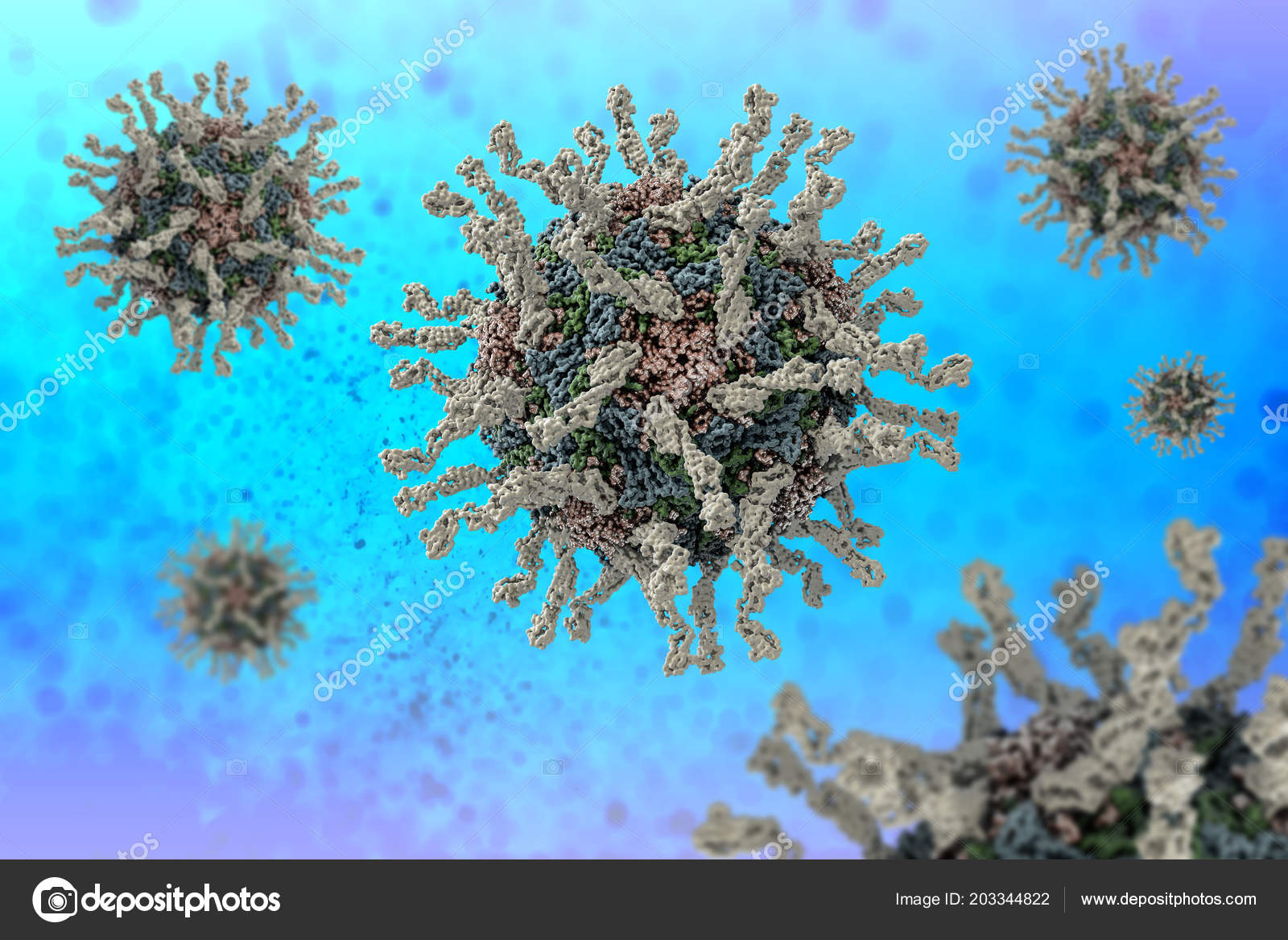 Polio Virus Under Microscope