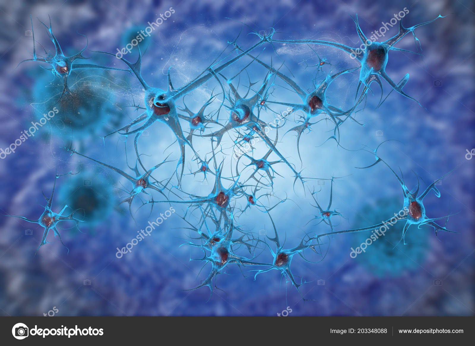 Neurons Cell Brain Science Background Stock Photo by ©vitstudio 203348088