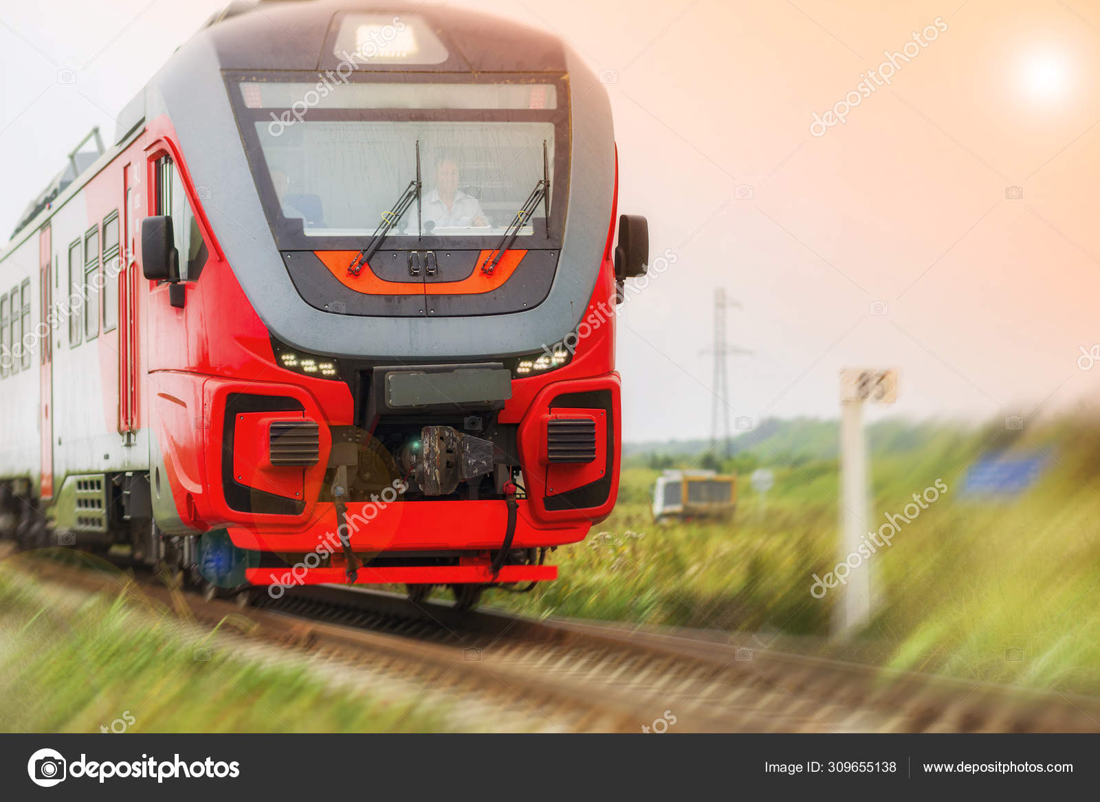 The new railway rail goes along a wide track. – Stock Editorial Photo ...