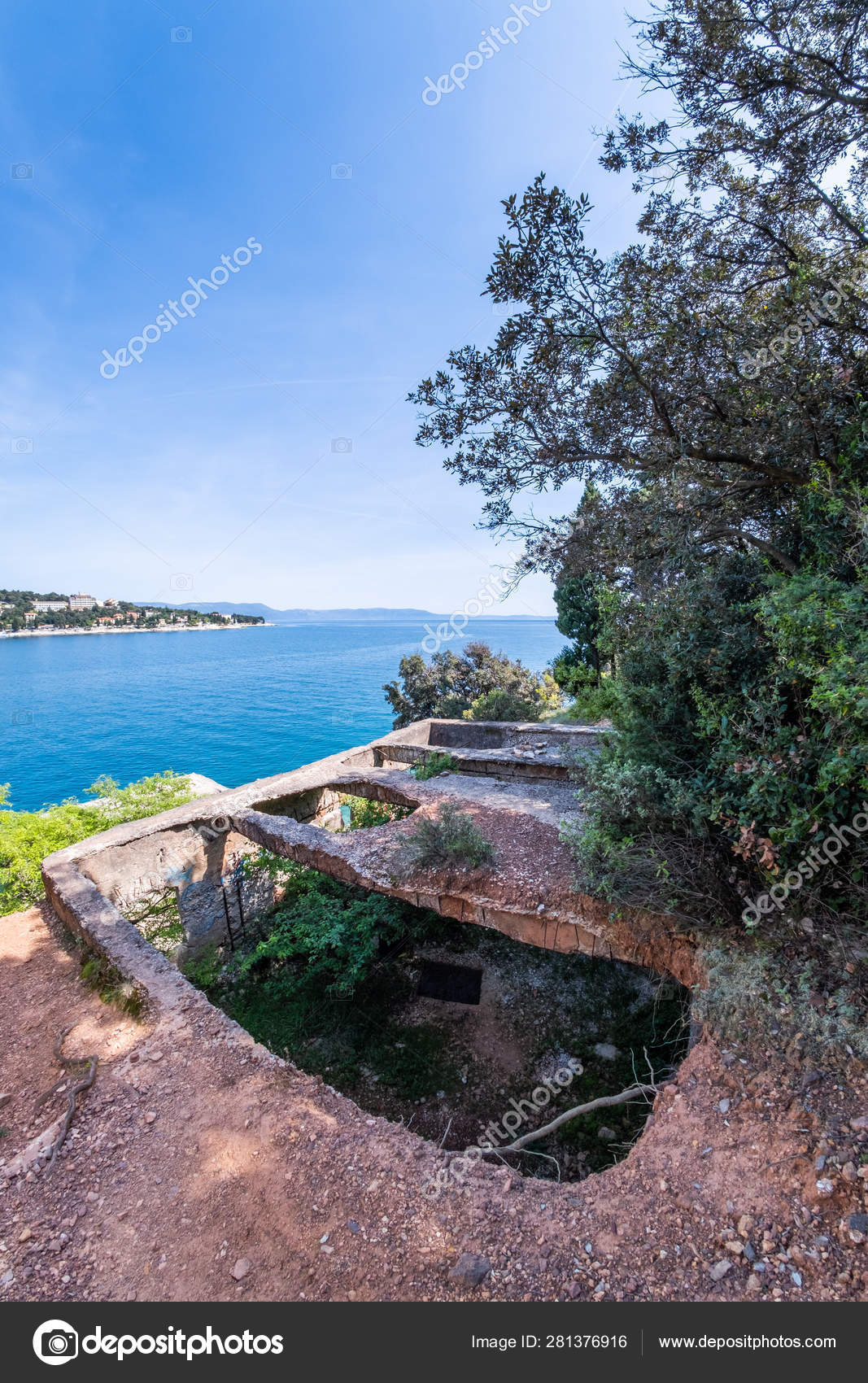 Lost place port with funicular to bauxite mine near Rabac Stock Photo ...