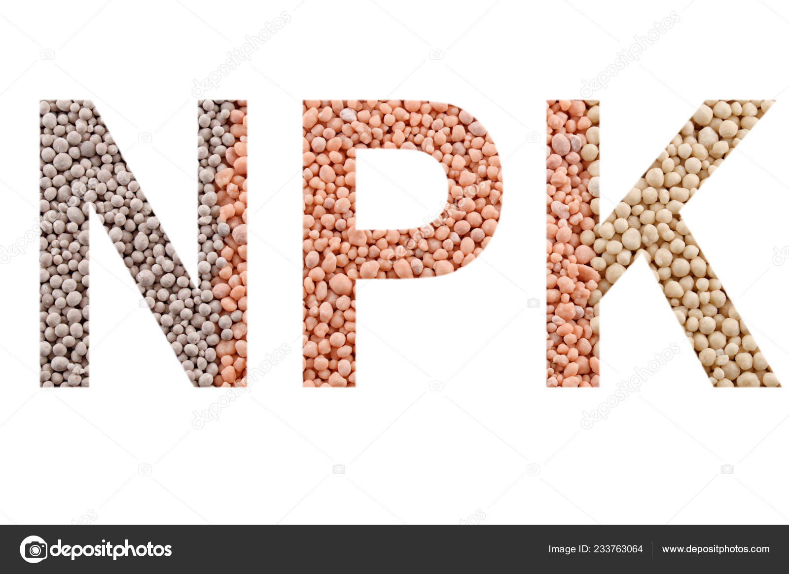 Npk Letters Made Mineral Fertilizers Background Nitrogen Phosphorus ...