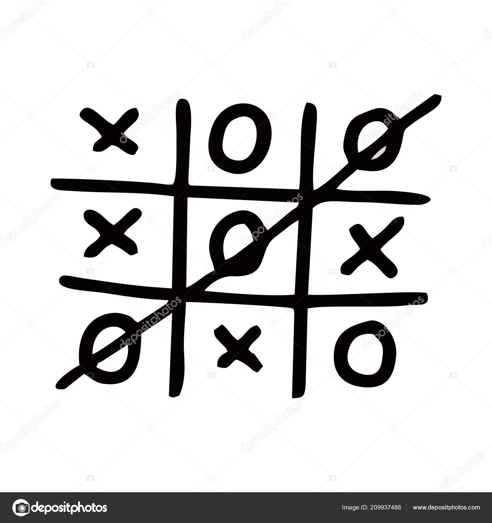 Freehand Illustration Hash Game White Background Stock Vector Image by ...