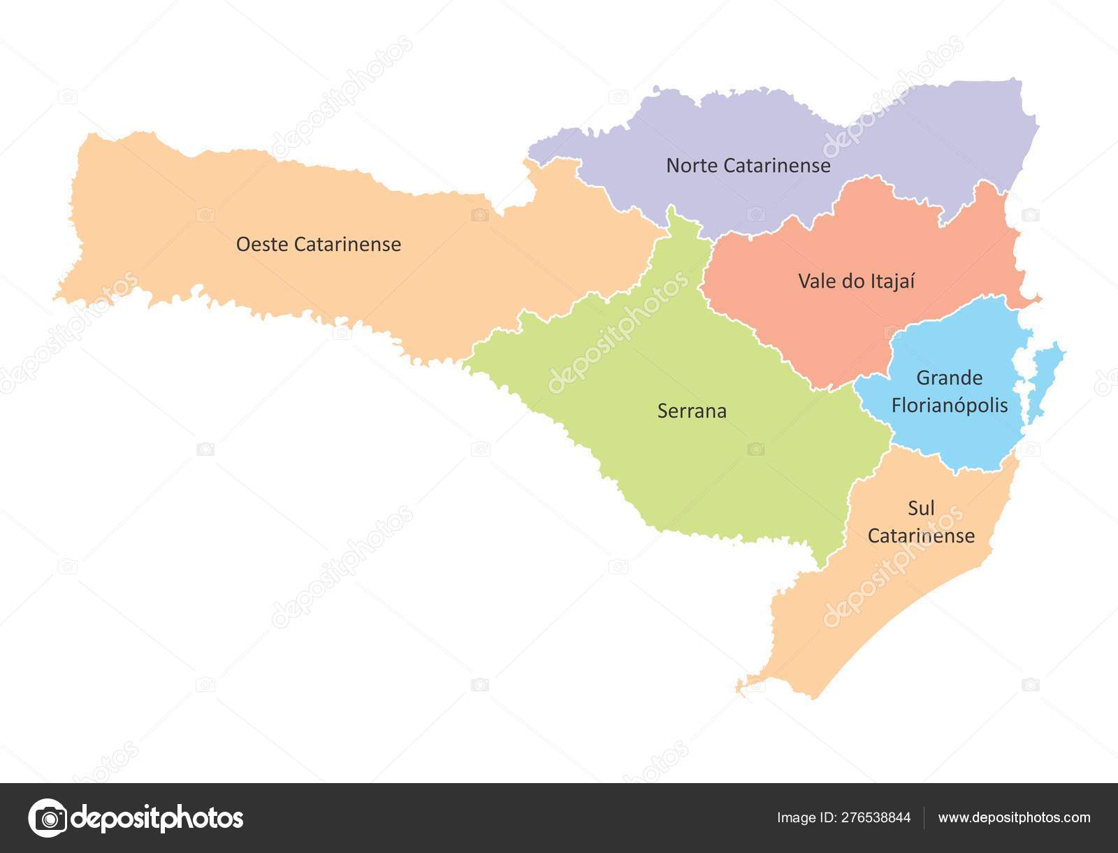Mapa de Santa Catarina Vector de stock #276538844 de ©luisrftc