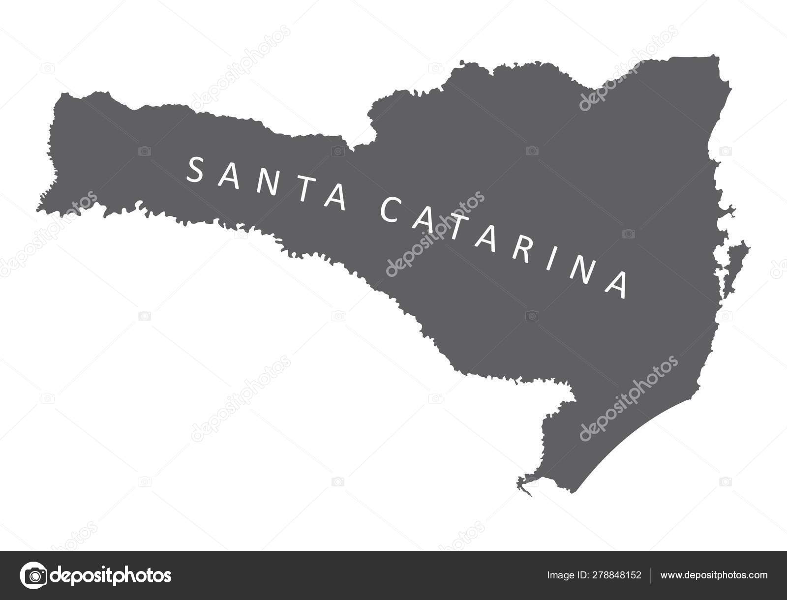 Santa Catarina State map Stock Vector Image by ©luisrftc #278848152
