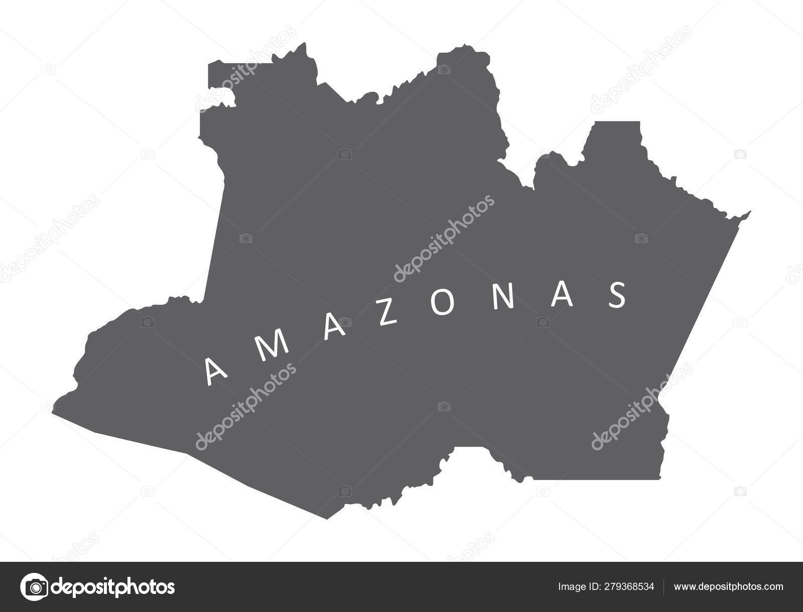 Amazonas Mapa del estado Vector de stock por ©luisrftc 279368534