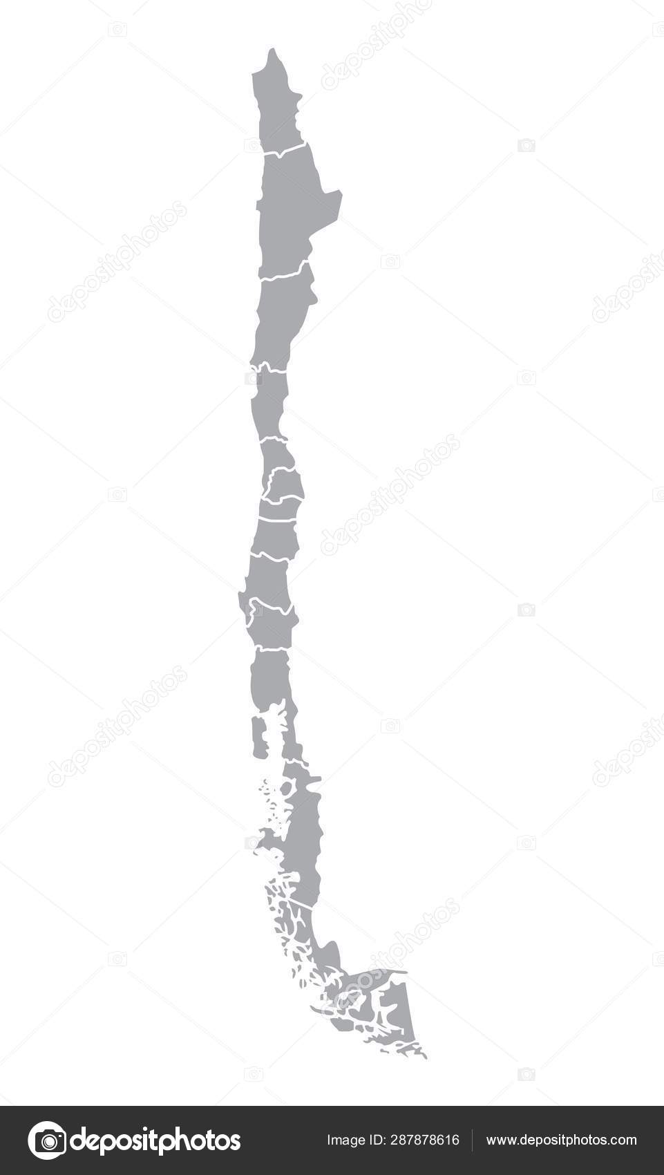 Chile regions map Stock Vector by ©luisrftc 287878616