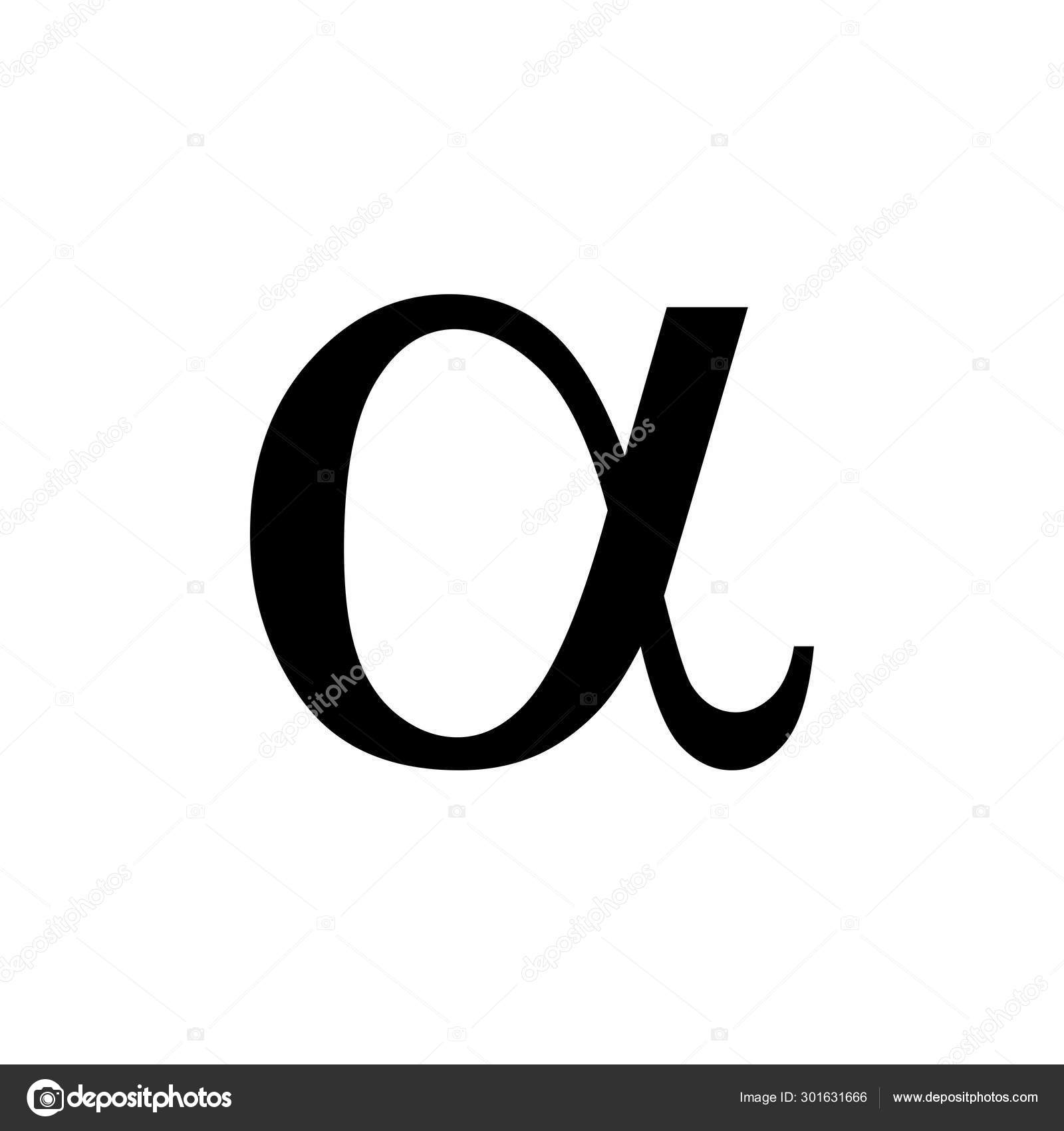 Black Alpha symbol Stock Vector by ©luisrftc 301631666